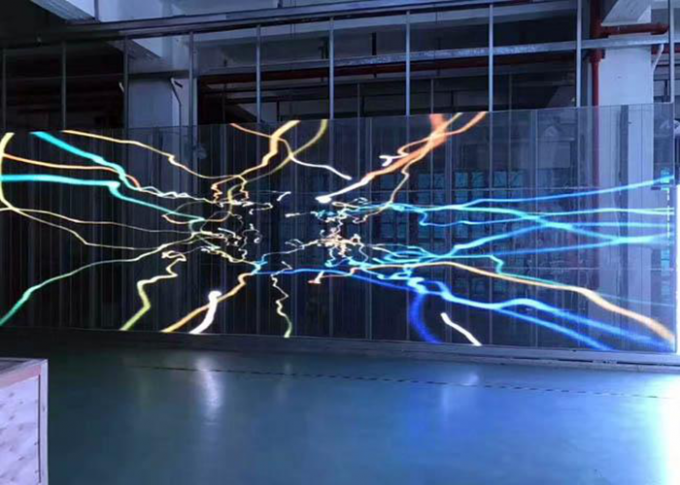 Indoor P3.9 Transparent Glass LED Display Wide View Angle LED Video ...